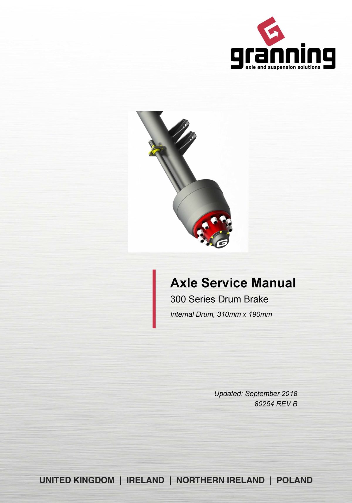 Drum Brake Axles 350 series - Granning Axles & Solutions