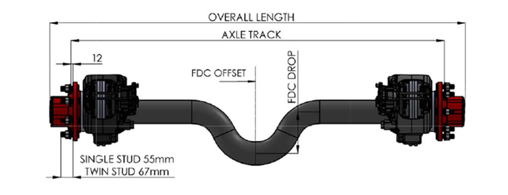 FDC Axles 6000 series - ⌀380mm - Granning Axles & Solutions