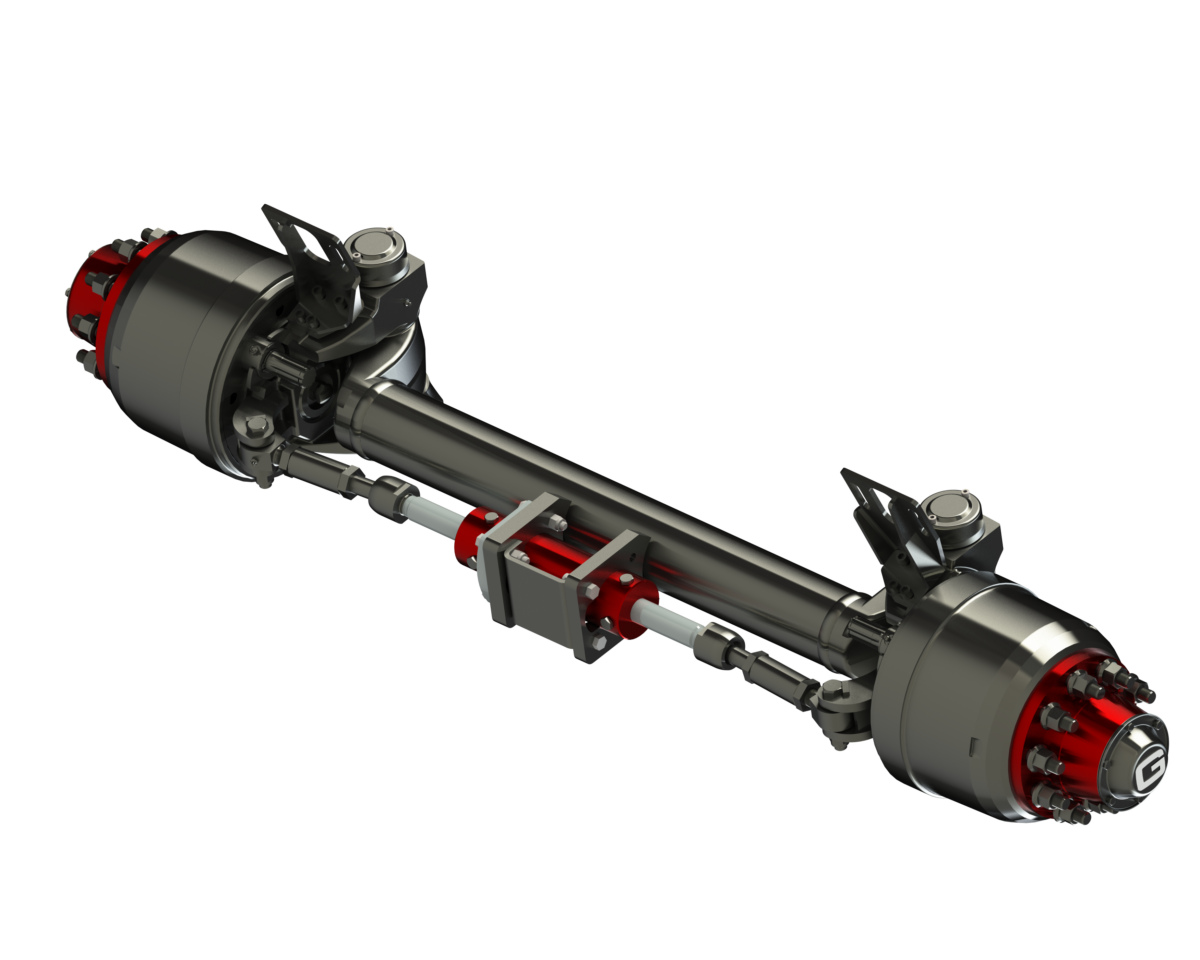 Steer Axles 300 series Dual Steer (310mm x 190mm) - Granning Axles ...